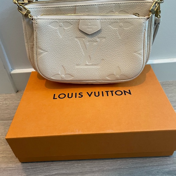 Louis Vuitton | Bags | Louis Vuitton Cream Multi Pochette With Monogram ...
